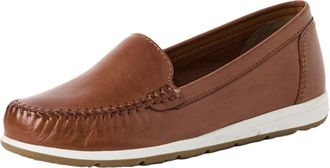 Marco Tozzi Marco Tozzi Damen Mokassin weiches Feel Me Fu&szlig;bett Leder Modern, braun (Cognac), 40 EU