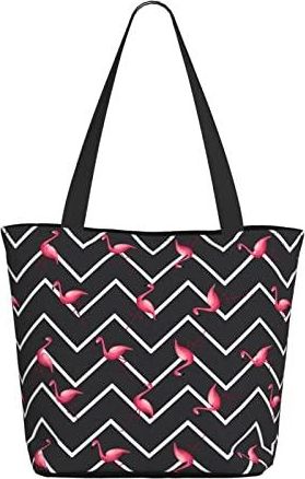 AOOEDM Sac shopping Flamingos pour femme 33 x 28 x 17 cm. Le cadeau parfait pour la Saint-Valentin. Cest de la Saint-Valentin pour maman, fille, &eacute;pouse, etc