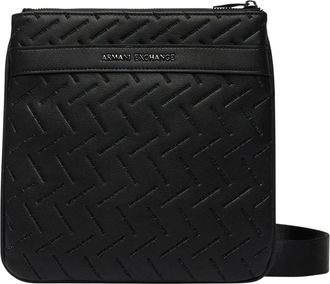 A|X Armani Exchange Homme, Sacs, Noir, Taille: ONE Size Sac bandouli&egrave;re Ginevra Embossed