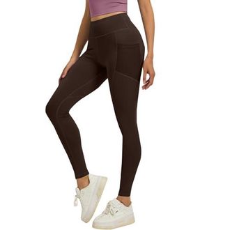 Generic Legging de sport pour femme avec poche - Taille haute - Opaque - Scrunch Butt - Pantalon de yoga - Stretch l&eacute;ger - Push Up - Pantalon de yoga - Pantal