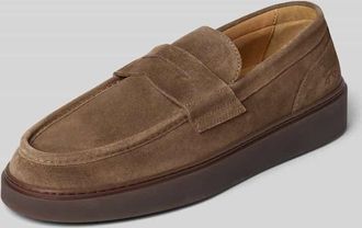 La Martina Loafer aus echtem Leder in Velours-Optik