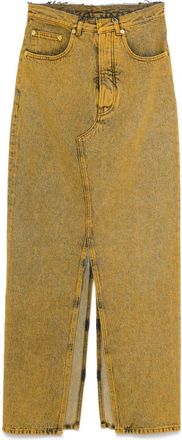 Maison Margiela Langer Jeansrock - Gelb