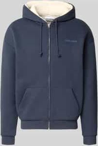 Review Regular Fit Sweatjacke aus Baumwoll-Mix mit Teddyfutter