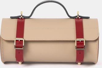 The Cambridge Satchel Company The Bowls Bag - Mushroom, Navy & Red Patent