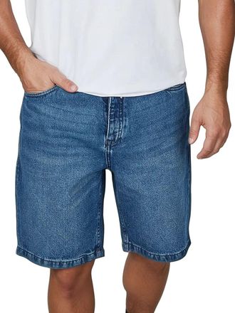 Riverso Jeans Shorts Herren Loose Fit RIVAshton Kurze Hosen Shorts Sommer Denim Baumwolle Einfarbig, Größe:XXL, Farbe:Middle Blue Denim (M288)