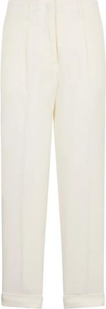 PESERICO Femme, Pantalons, Blanc, Taille: 44 FR Pantalon Coupe Droite
