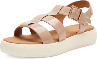 Geox Damen D CAMALEI B Flat Sandal, Caramel, 39 EU