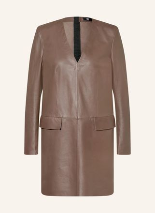 Riani Riani Lederkleid beige