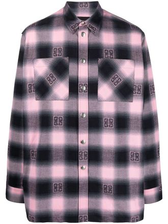 Givenchy chemise &agrave; carreaux - Rose