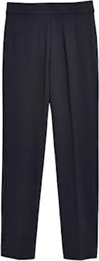 Marks and Spencer Pantalon Coupe cintr&eacute;e en Jersey Longueur Cheville Bleu Marine Fonc&eacute; Femmes UK 20 (EU 48)