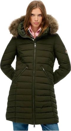 Superdry Femme, Manteaux, Vert, Taille: 36 FR Fuji Parka