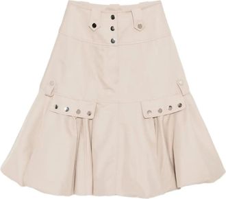 Rokh jupe mi-longue à ourlet bouffant - Tons neutres