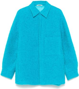 Valentino Garavani Hemdjacke aus Boucle - Blau