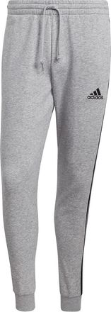 adidas Adidas Herren Essentials French Terry Tapered Elastic Cuff 3-Stripes Pants, Medium Grey Heather/Black, S
