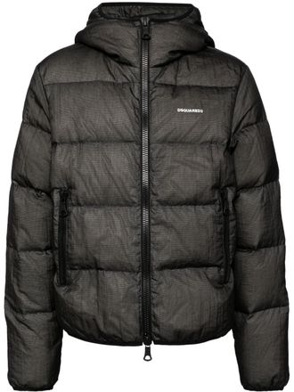 Dsquared2 doudoune Kaban à motif grille - Noir