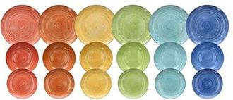 Tognana Kaleido Tellerservice 18-teilig Mehrfarbig