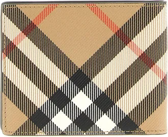 Burberry Check Canvas Wallet - Beige