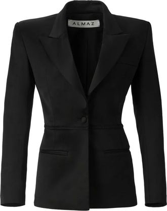 Almaz blazer à simple boutonnage - Noir