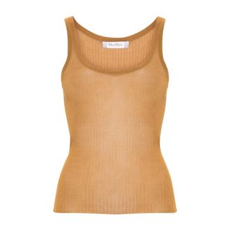 Max Mara Seiden-Top - - Tops - Damen - Braun - M