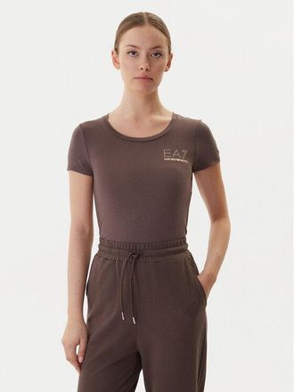 Emporio Armani T-Shirt 8NTT65 TJDQZ U6063 Braun Slim Fit