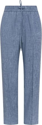 Seventy Femme, Pantalons, Bleu, Taille: 40 FR Pantalone in misto lino