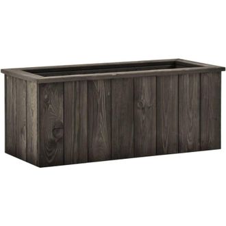 vidaXL Vidaxl - Lit sur&eacute;lev&eacute; Gris fonc&eacute; 74x32x30 cm Bois de pin massif
