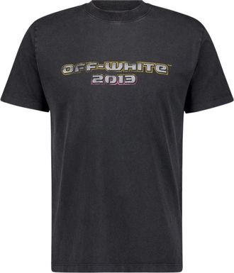 Off-white Homme, Tops, Noir, Taille: M T-shirt &agrave; col rond Digit Bacchus