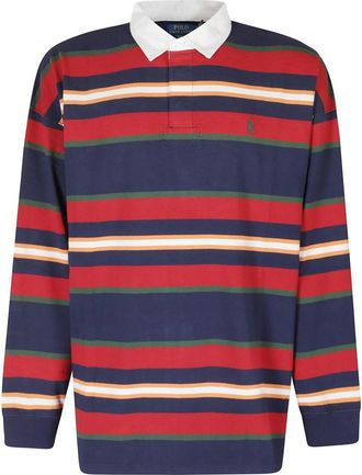 Polo Ralph Lauren Haut &agrave; rayures &agrave; manches longues - Homme - Tops - Multicolore - Taille: XL