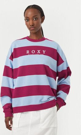 Roxy Sweatshirt Strictly Stripes ERJFT05071 Dunkelrot Regular Fit