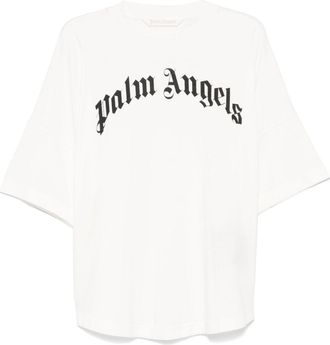 Palm Angels t-shirt &agrave; logo imprim&eacute; - Blanc