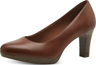 Tamaris Damen Klassische Pumps, Frauen Absatzschuhe,TOUCHit-Fußbett,Businessschuhe,Office,elegant,Absatzschuhe,high Heels,Heels,Cognac,40 EU