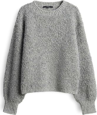 someday Damen Pullover | TELENA Loose Strickpullover mit Boucl&eacute;garn Hazy Fog Melange, 36