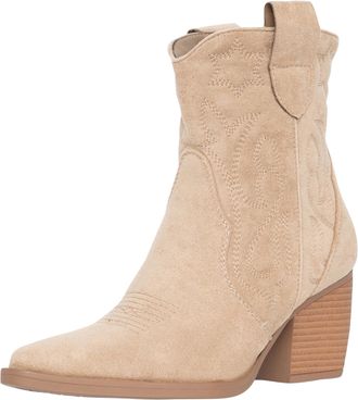 Elara Damen Stiefeletten Cowboy Boots Chunkyrayan DE326S Khaki Suede-40
