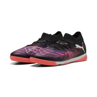 Puma Future 8 Match IT, Unisex Fussballschuh, PUMA Black-PUMA White-Glowing RED