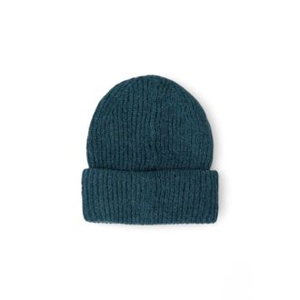 Calvin Klein CA16496700150RO Alpaca-Blend Ribbed Beanie - Green