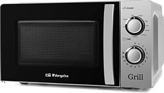 Orbegozo MIG 2138 - Mikrowelle mit Grill und 20 Liter Kapazität, 5 Leistungsstufen und 3 kombinierte Funktionen, Timer bis zu 30 Minuten, 700-900 W