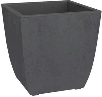 Eda Bac a fleurs - diva basalt - Gris anthracite - Carr&eacute; - 42 l - 43,5 x 43,5 x H.44,2 cm Bac int&eacute;rieur amovible