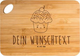 Mr. & Mrs. Panda Personalisiertes Schneidebrett Cupcake - Personalisierte Geschenke, Cupcakes, Frühstücksbrett Selbst Gestalten, Holzbrett Mit Gravur, Küche Deko, Muff