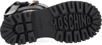 Moschino Tie-Me Leather Boot - Black