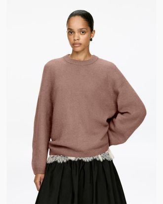 Arket Pullover Aus Alpakawolle Und Wolle -Rosa