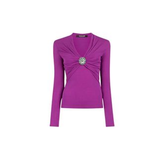 Roberto Cavalli Damen, Blusen & Hemden, Lila, 2XLGröße