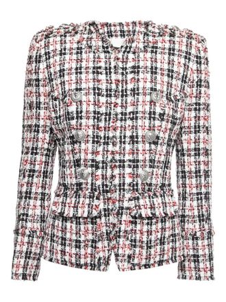 Balmain Tweed-Jacke mit Kn&ouml;pfen - Wei&szlig;