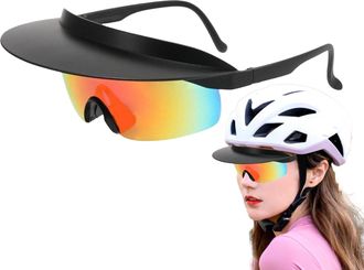 Generic Brillen Zum Radfahren | Auff&auml;llige Visierbrille F&uuml;r Erwachsene - Gespiegelt, Modisch F&uuml;r Outdoor-Sportarten: Autofahren Wandern Radfahren Camping