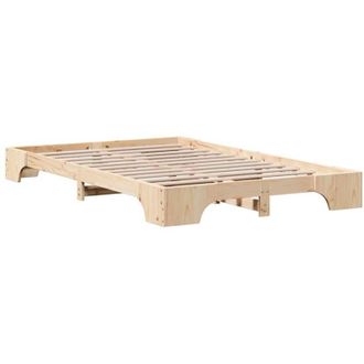 vidaXL Bettgestell Massives Kiefernholz 197 x 127 x 17 cm Vidaxl
