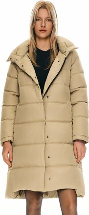 Orolay Damen Daunenmantel Warm Winter Jacke mit Kapuze Stilvoll Khaki XL