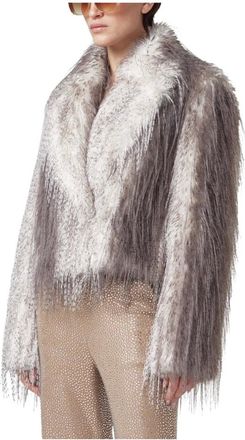 Giuseppe Di Morabito Femme, Vestes, Gris, Taille: 34 FR Veste Courte en Fausse Fourrure