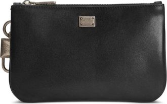 Dolce & Gabbana trousse de toilette à breloque cadenas - Noir