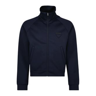Prada Jacke aus technischem Gewebe mit Rei&szlig;verschluss - - Jackets - Herren - Blau - L