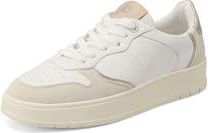 Queen Helena Baskets Platform Femme X34-4, Blanc et beige, 41 EU