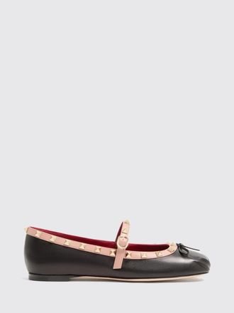 Valentino Garavani Ballerines Mary Jane Rockstud en cuir nappa avec clous